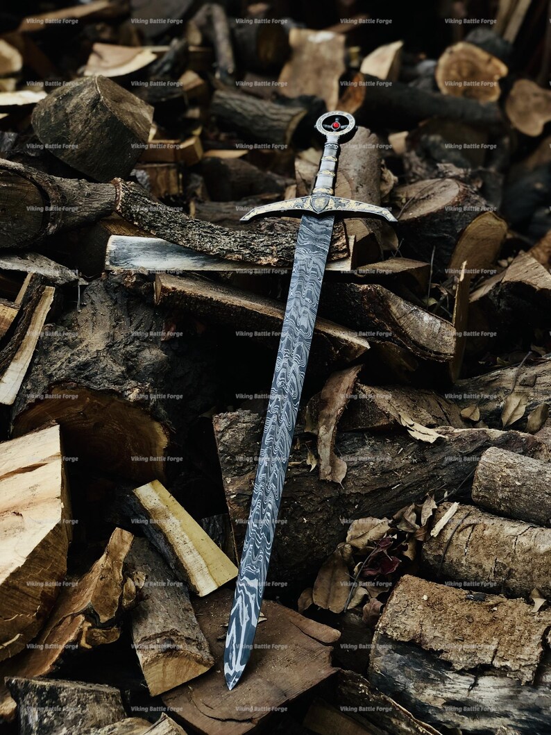 Excalibur Sword Replica | King Arthur Sword | Handmade Damascus Steel ...