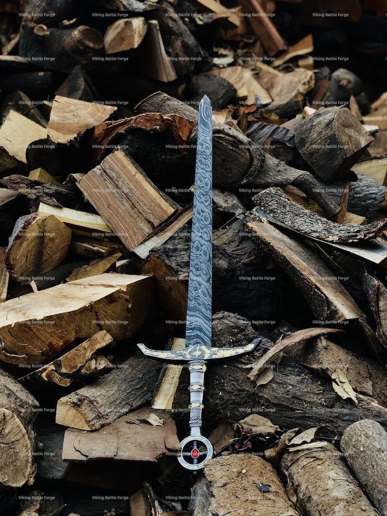 Excalibur Sword Replica | King Arthur Sword | Handmade Damascus Steel ...