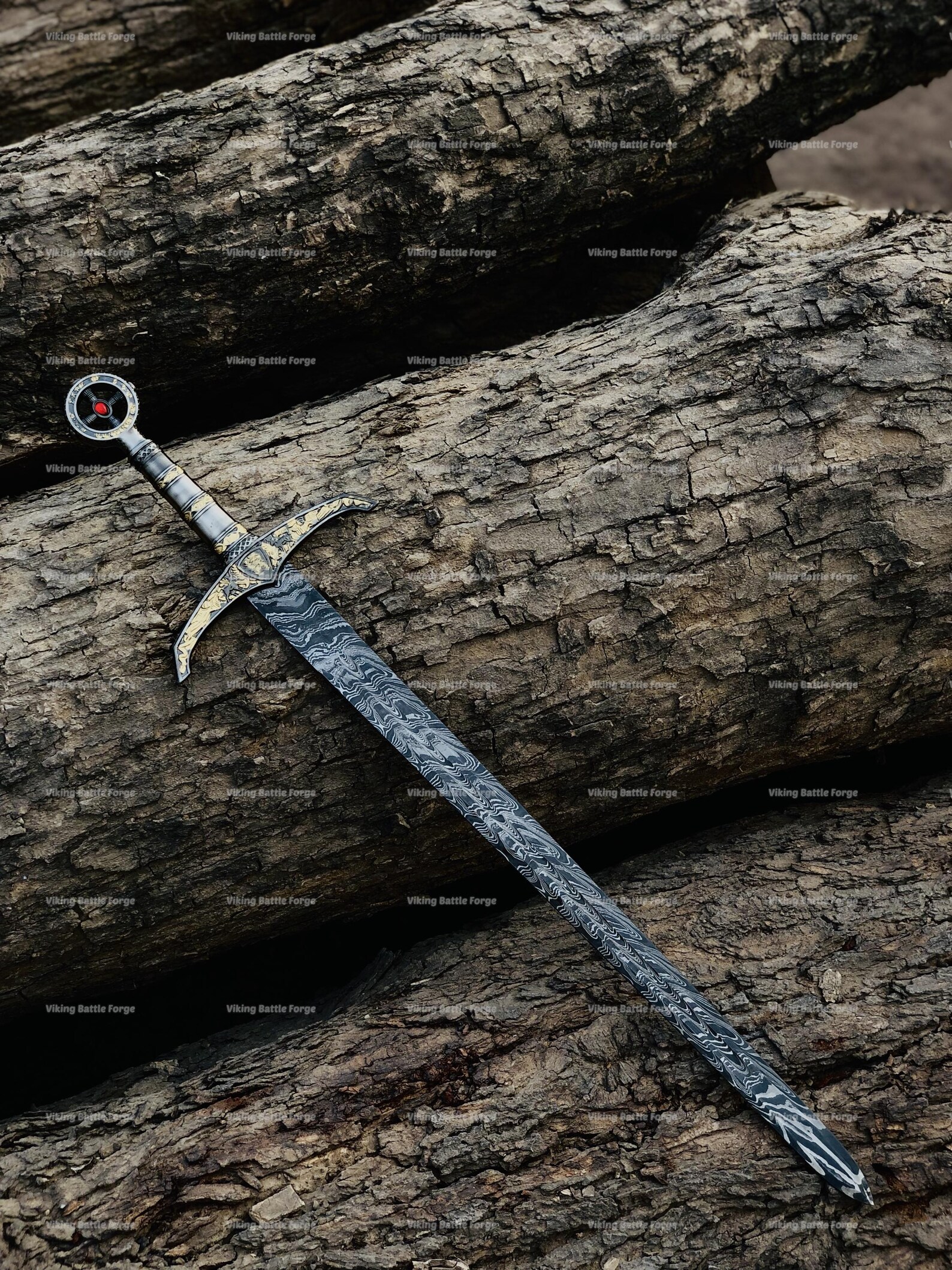 Excalibur Sword Replica | King Arthur Sword | Handmade Damascus Steel ...