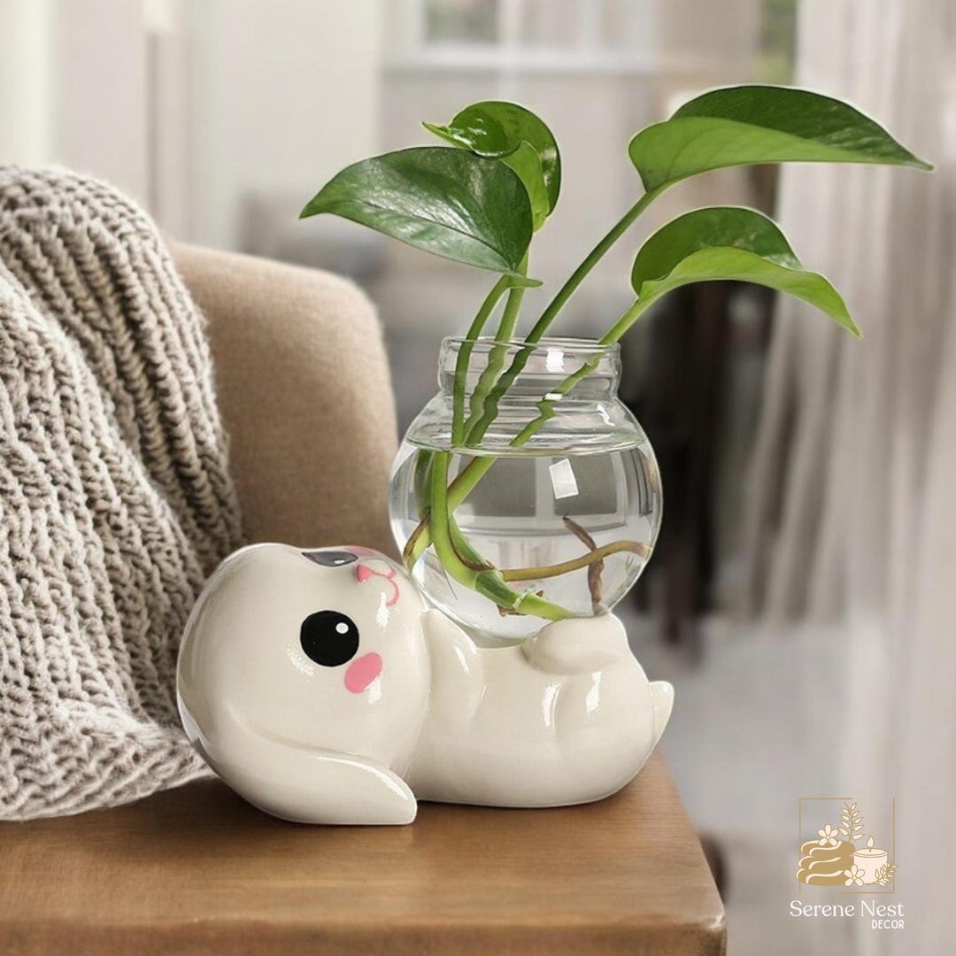 Cute Hydroponic Rabbit Vase,ydroponic Plants,plant Stands,propagation ...