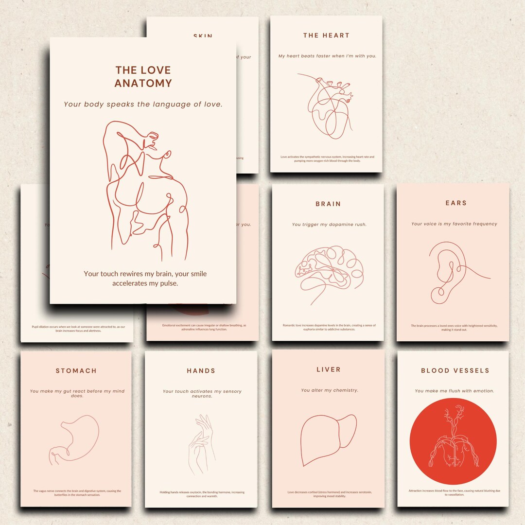 Valentine's Cards | the Anatomy of Love | How Our Body Reacts to Love ...