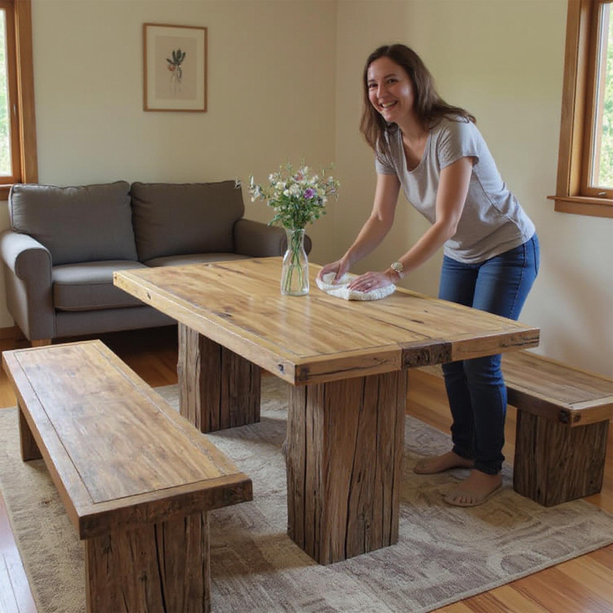 Solid Wood Dining Table Live Edge Kitchen Table Natural Drift Wood End ...