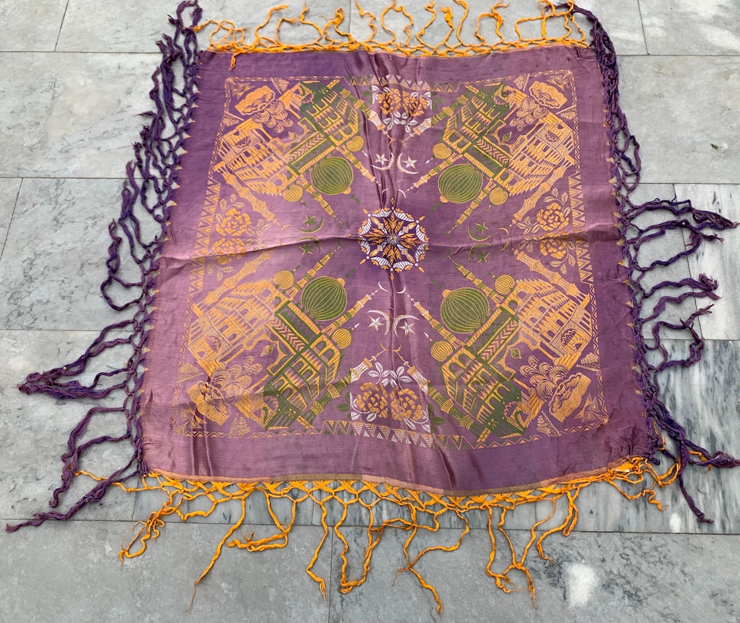 Vintage Piano Scarf, Silk Scarf, Manila Scarf, Woman Accessories, Taj ...