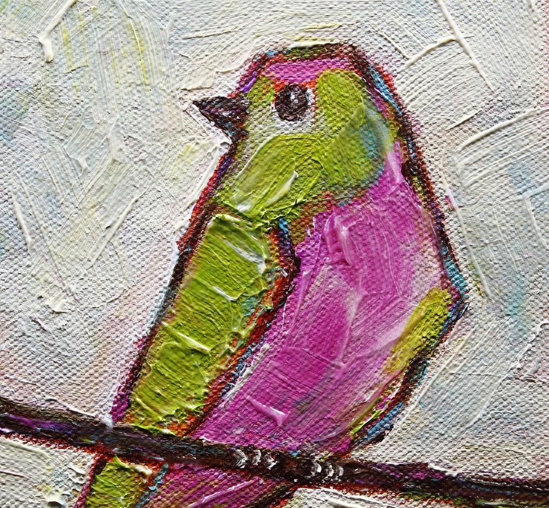Bird Painting Acrylic Abstract Painting Abstract Art | Etsy