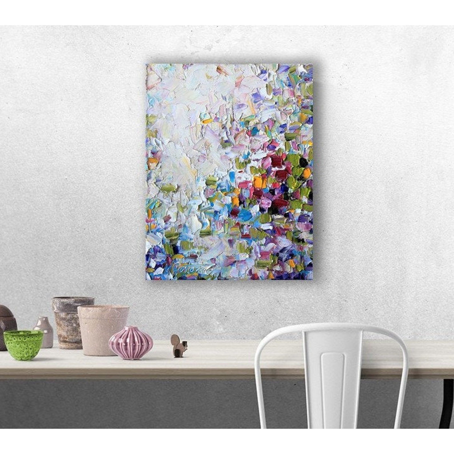 Oil Abstract Painting Original Abstract Artwork Palette Knife Modern ...