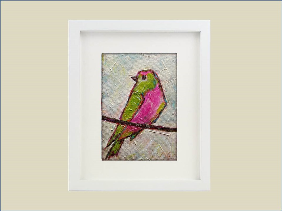 Bird Painting Acrylic Abstract Painting Abstract Art - Etsy