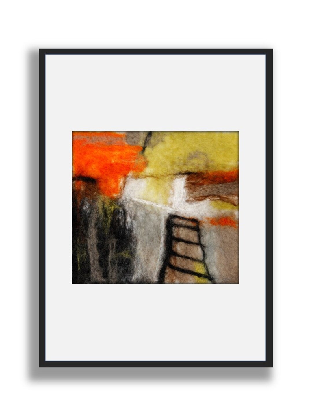 Fiber Painting Wool Fiber Art Abstract Art Contemporary Painting Modern ...