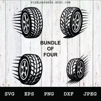 Tires SVG Bundle, Car Tires Svg File for Cricut, Wheels Design Element ...