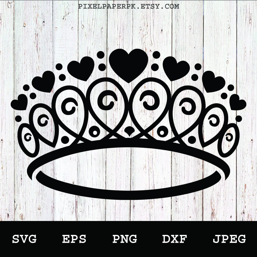 Tiara Svg, Eps, Png, Dxf, Jpeg Digital Download – Crown Clipart for ...