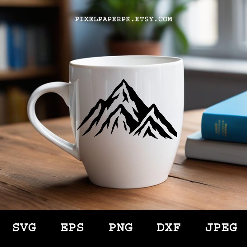 Snowy Mountains Svg, Eps, Png, Dxf, Jpeg Digital Download – Nature ...
