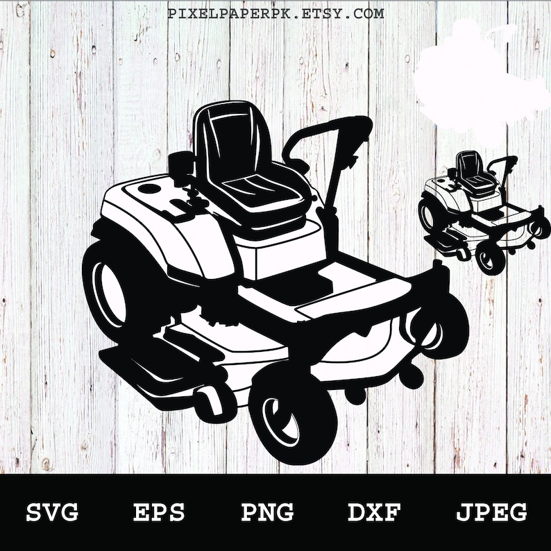 Zero Turn Lawn Mower Svg, Eps, Png, Dxf, Jpeg Digital Download ...