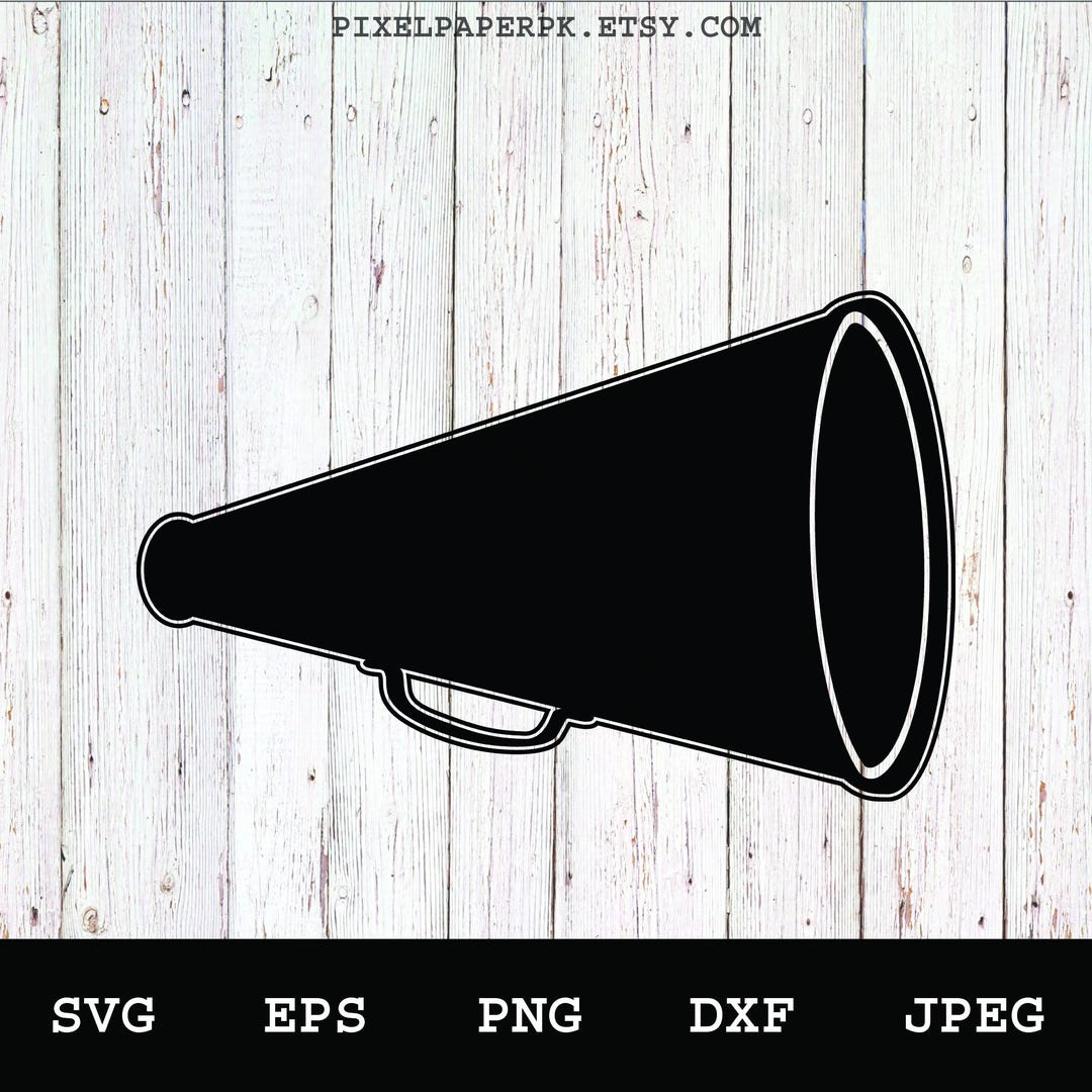 Cheer Megaphone Svg, Eps, Png, Dxf, Jpeg Digital Download – Cheer ...