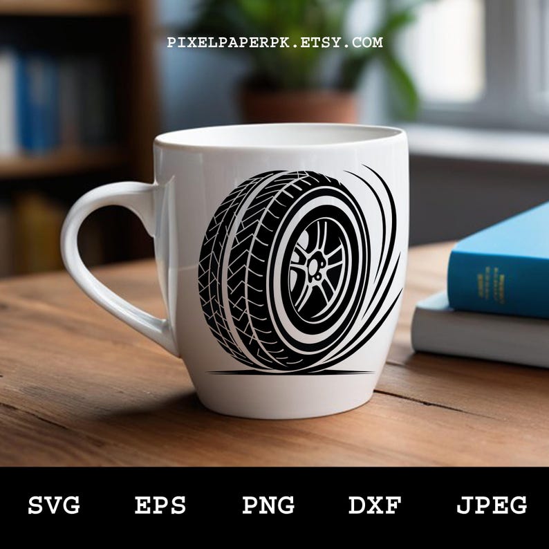 Tire Svg, Eps, Png, Dxf, Jpeg Digital Download – Automotive Clipart for ...
