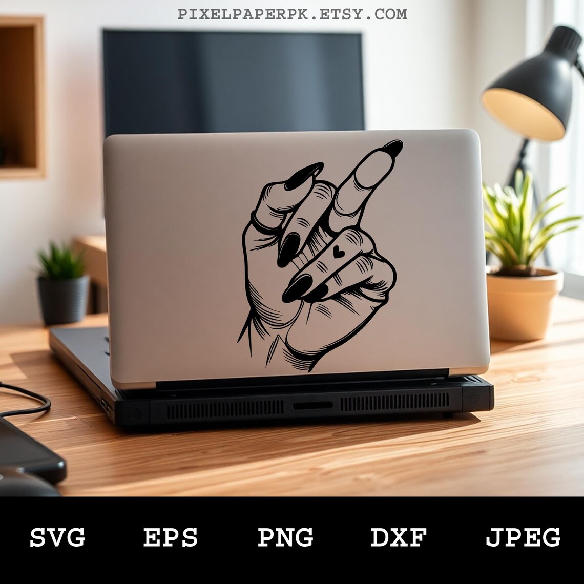Lady Middle Finger Svg, Eps, Png, Dxf, Jpeg Digital Download – Sassy ...