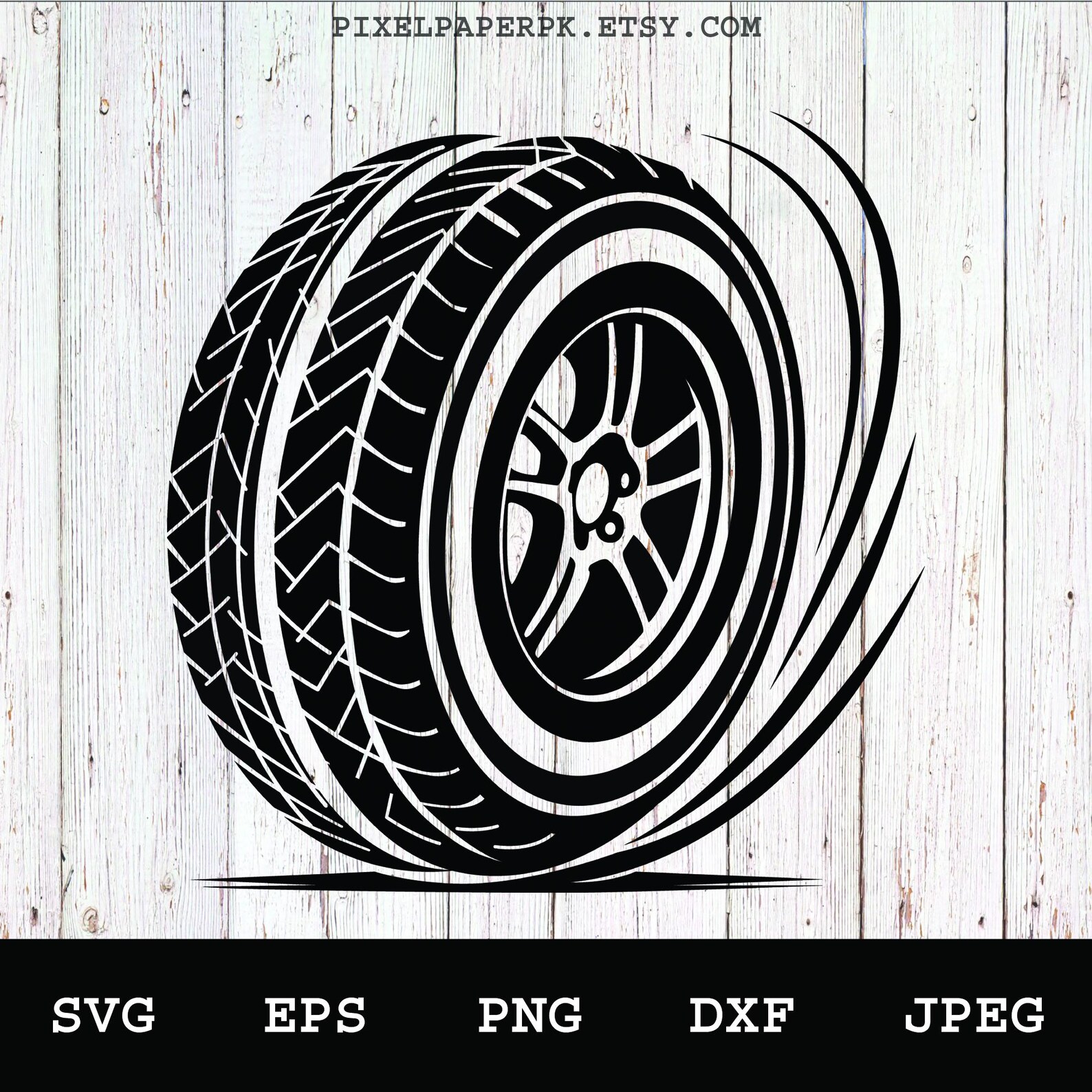 Tire Svg, Eps, Png, Dxf, Jpeg Digital Download – Automotive Clipart for ...