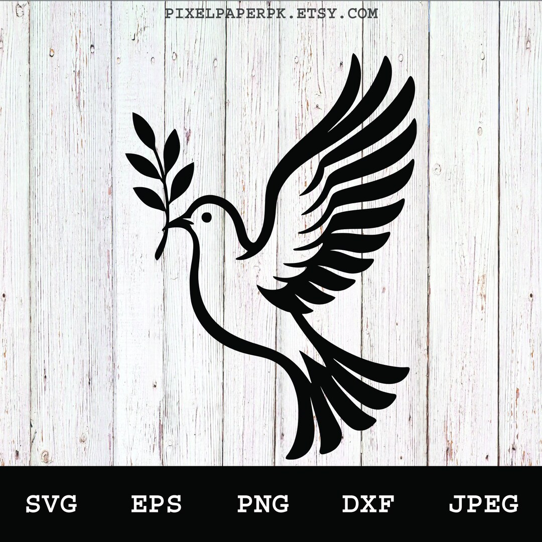 Dove Symbol Peace Svg, Eps, Png, Dxf, Jpeg Digital Download – Spiritual ...