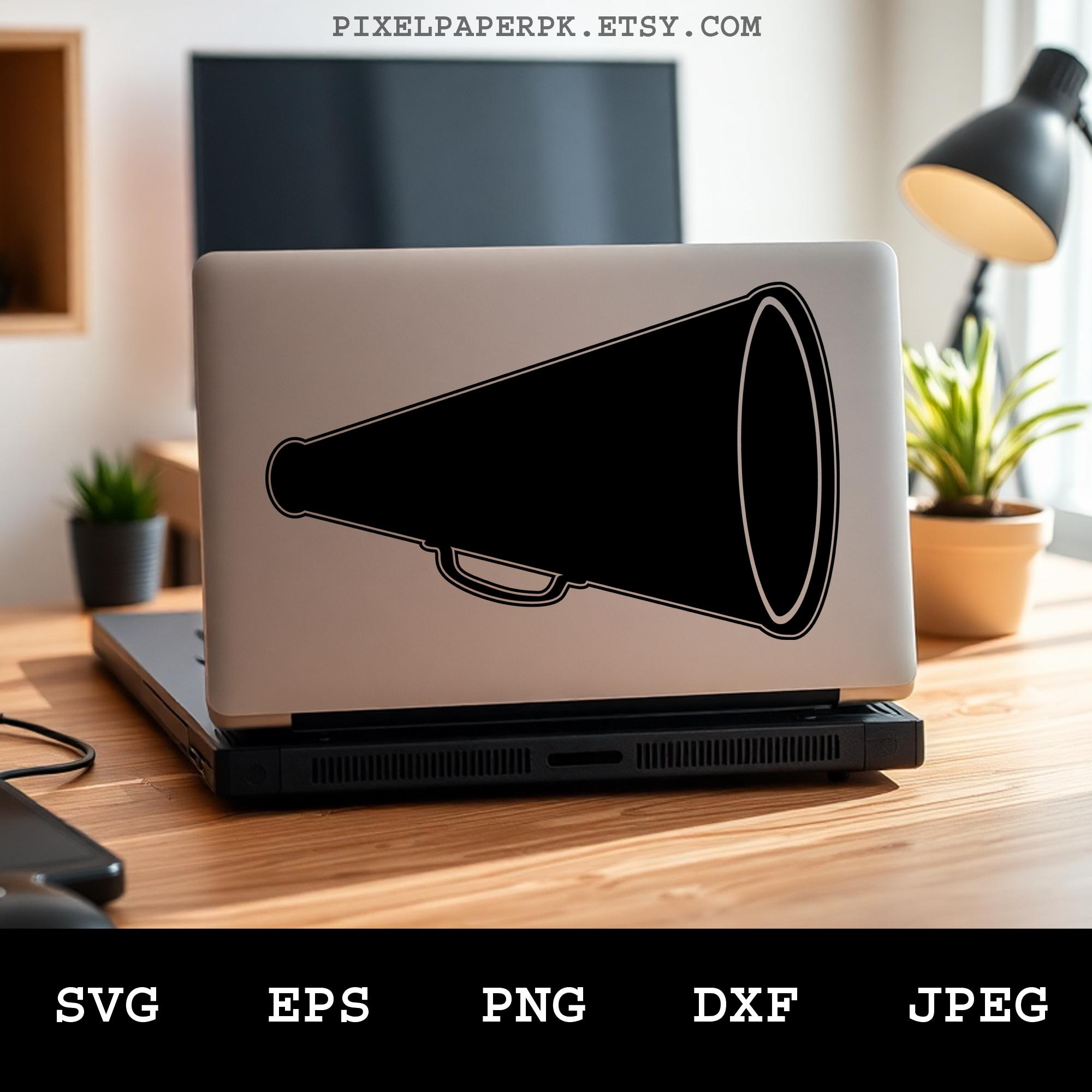 Cheer Megaphone Svg, Eps, Png, Dxf, Jpeg Digital Download – Cheer ...