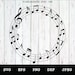 Circular Musical Notes Frame Svg, Eps, Png, Dxf, Jpeg Digital Download ...