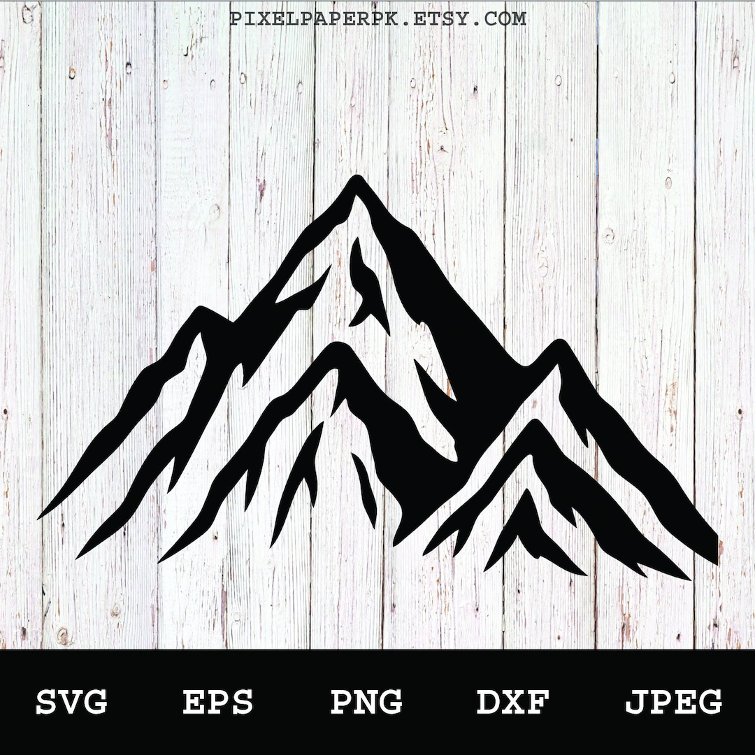 Snowy Mountains Svg, Eps, Png, Dxf, Jpeg Digital Download – Nature ...