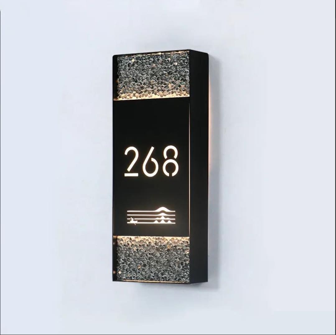 Lighted Door Number Lighted House Number House Door Number House Number ...