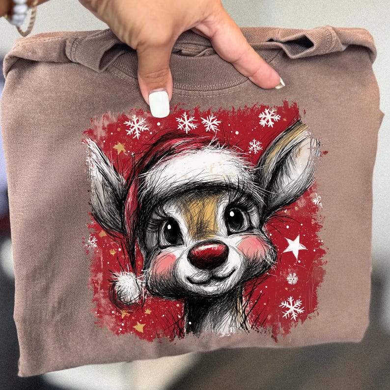 Christmas Reindeer Brushstrokes PNG, Christmas Png, Christmas Movies ...