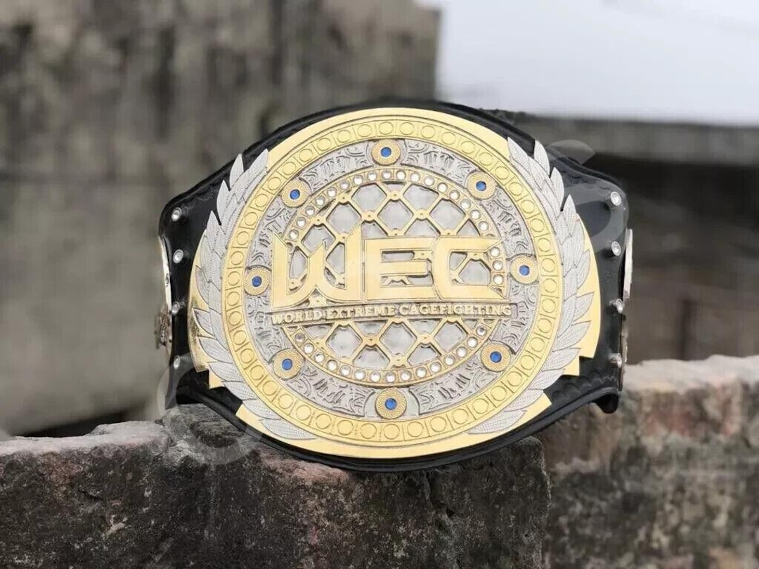 WEC World Extreme Cage Fighting Wrestling Championship Belt 2MM Brass ...