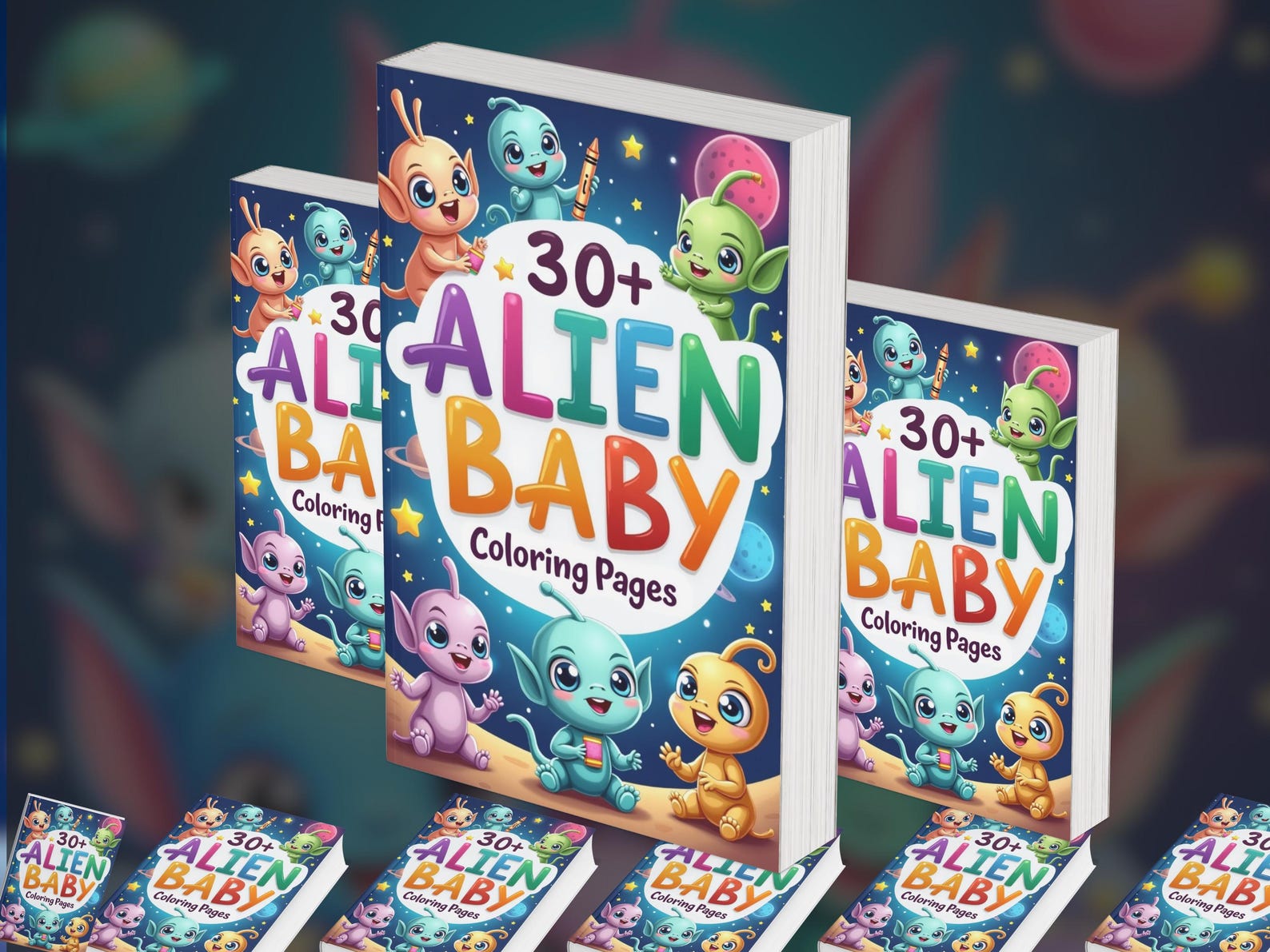 Baby Alien Coloring Pages: 30+ Printable Space Activities (PDF) - Etsy