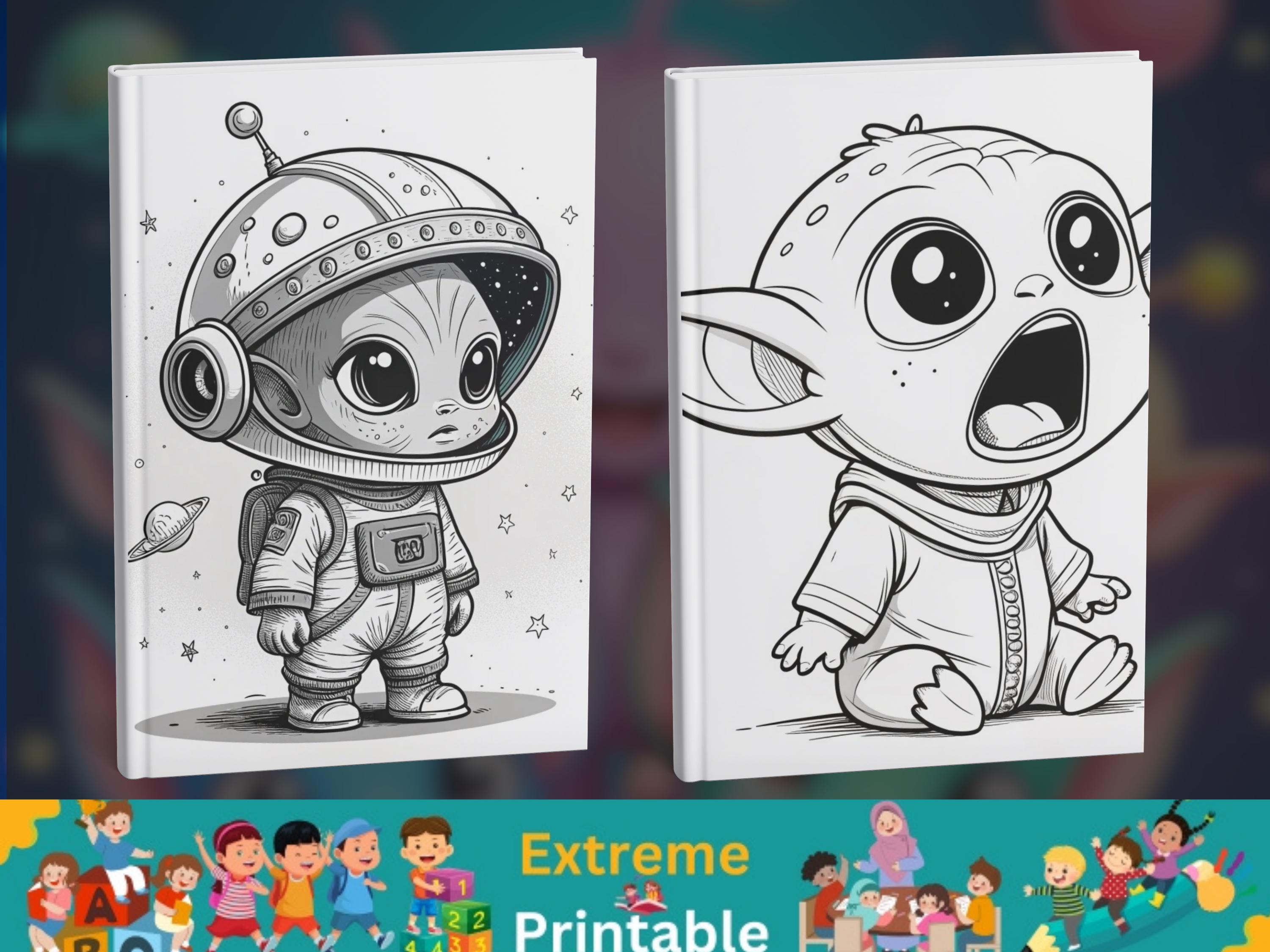 30+ Baby Alien Coloring Pages for Kids - Preschoolers, Tracing ...
