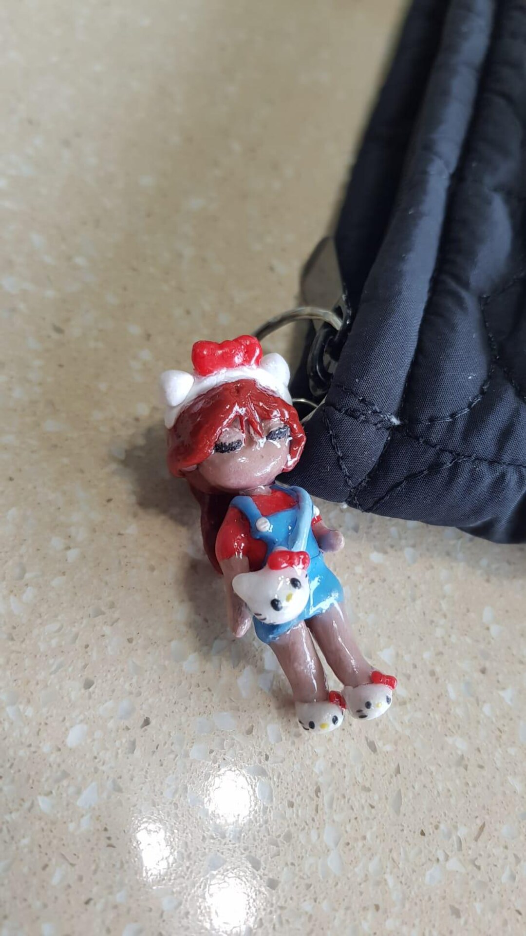 Handmade Polymer Clay Kuromi SANRIO Girl Keychain - Etsy