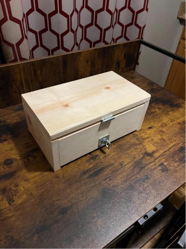Wooden Lock Box - Etsy