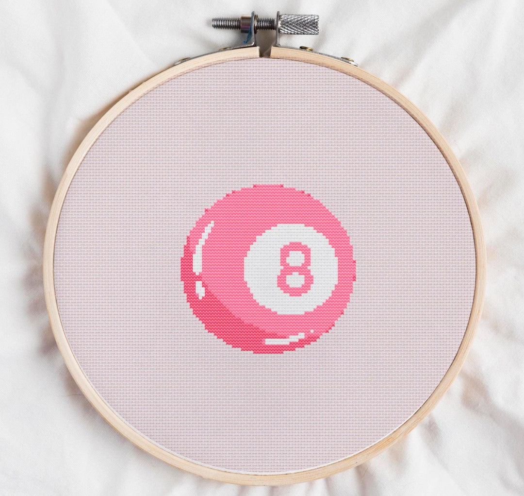 Magic 8 Ball Cross Stitch Pattern, Pink Billiard Ball (digital Download ...