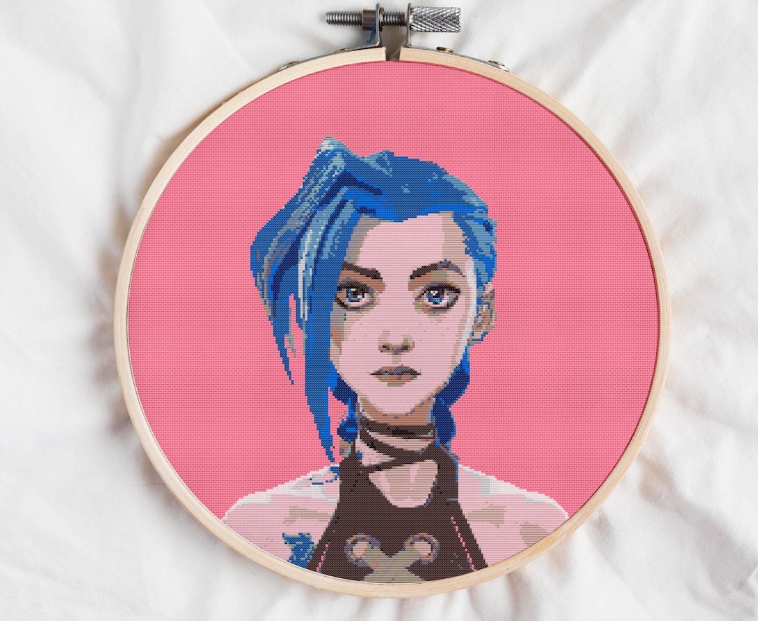 Jinx Arcane Cross Stitch Pattern: League of Legends Anime (PDF Download ...
