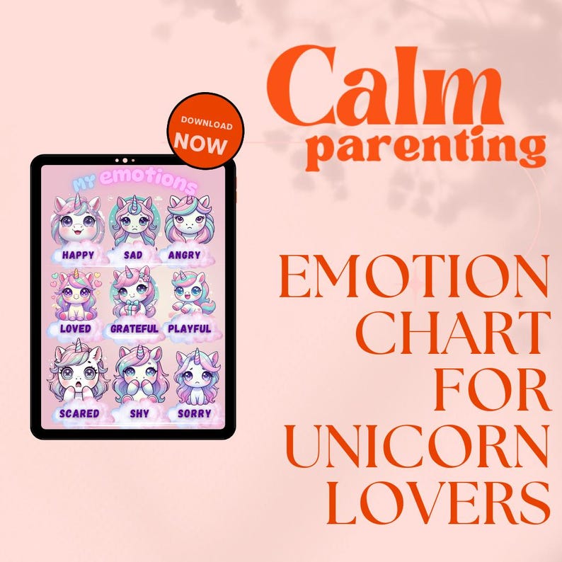Emotion Chart for Unicorn Lovers - Etsy