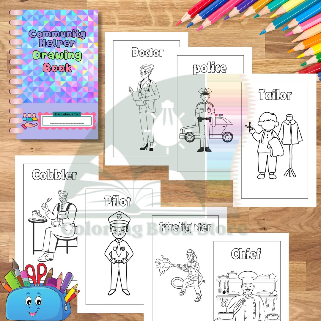 Community Helper Coloring Pages | Coloring Pages for Preschooler ...