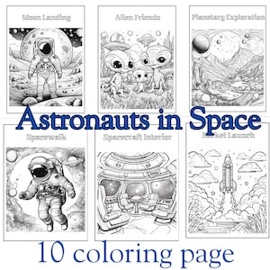 Astronaut in Space | Astronaut in a Space Coloring Book for Toddlers or ...