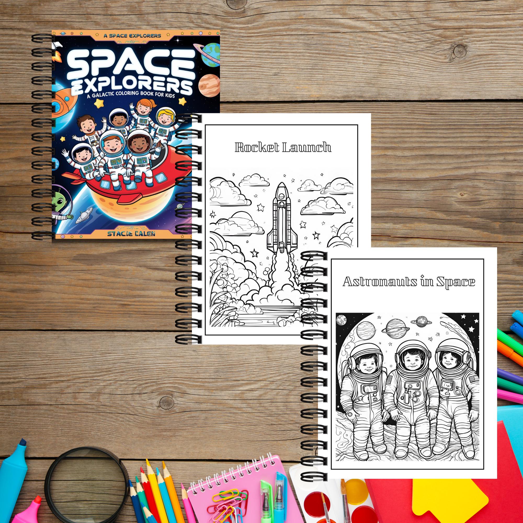 Astronaut in Space | Astronaut in a Space Coloring Book for Toddlers or ...