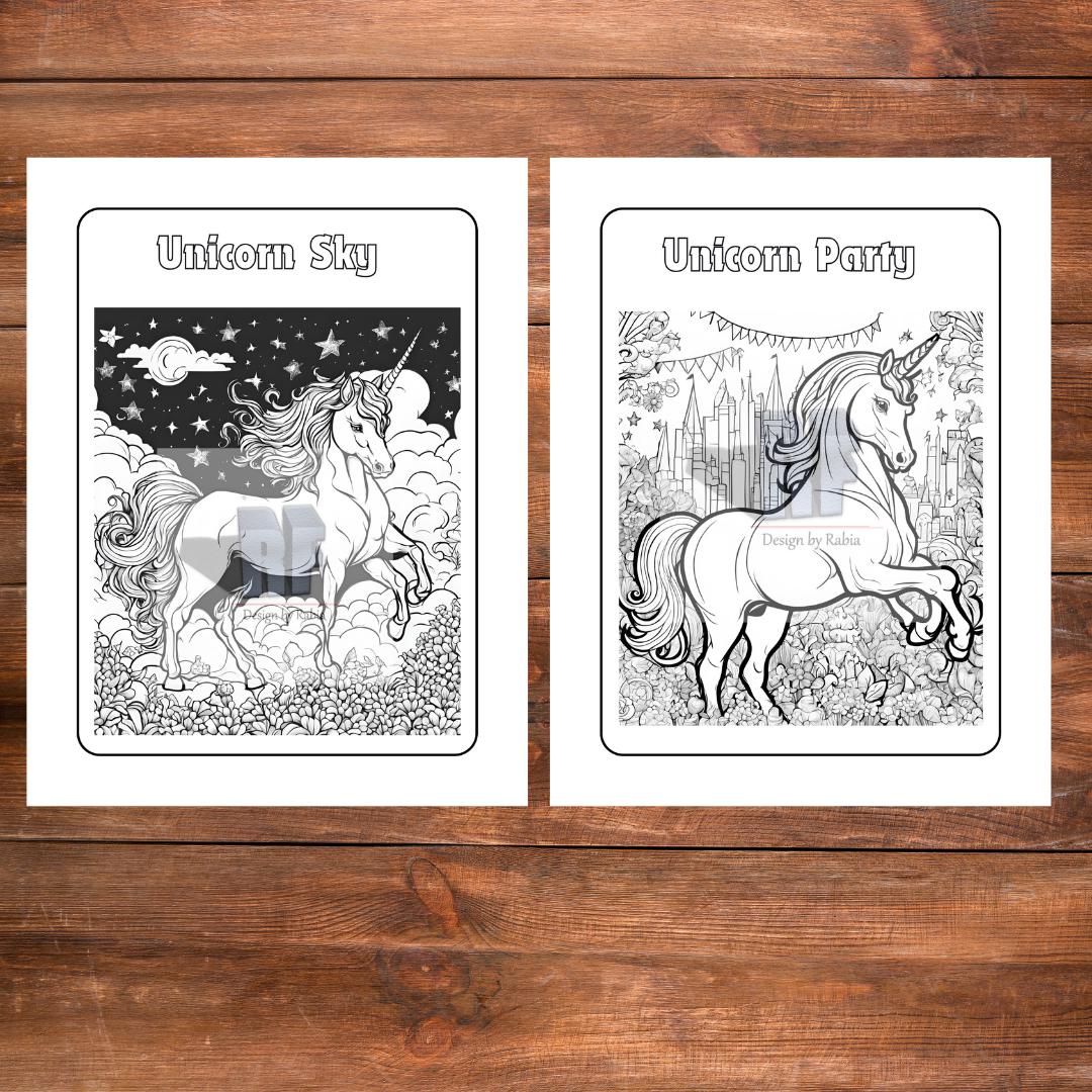 Coloring Pages for Pre-schoolers | Unicorn Adventures a Magical ...
