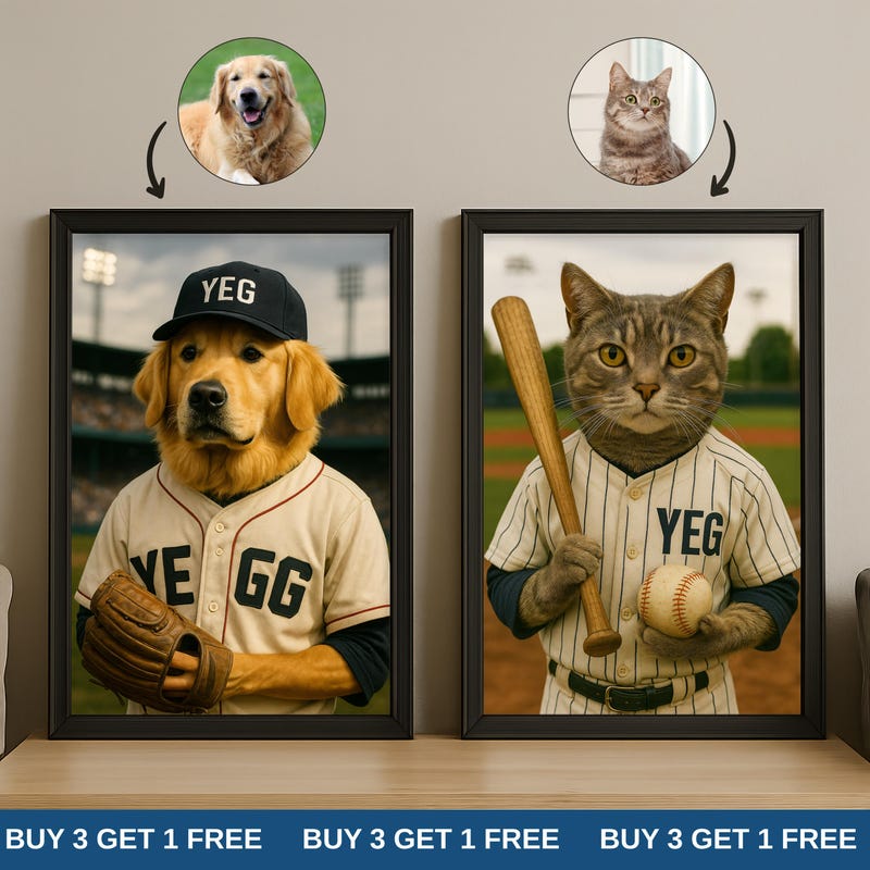 Baseball Card Art Poster - Etsy UK