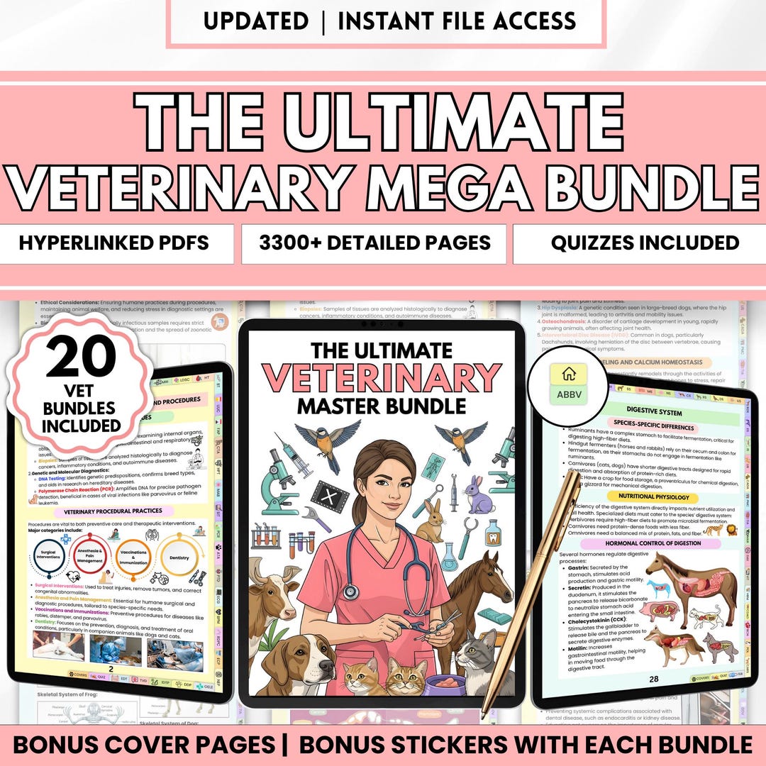 Veterinary Study Notes | Vet Student PDF | Ultimate Veterinary Mega ...