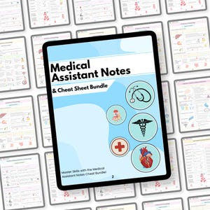 Medical Assistant Notes & Cheat sheet bundle, Hyperlinked, Bonus ...