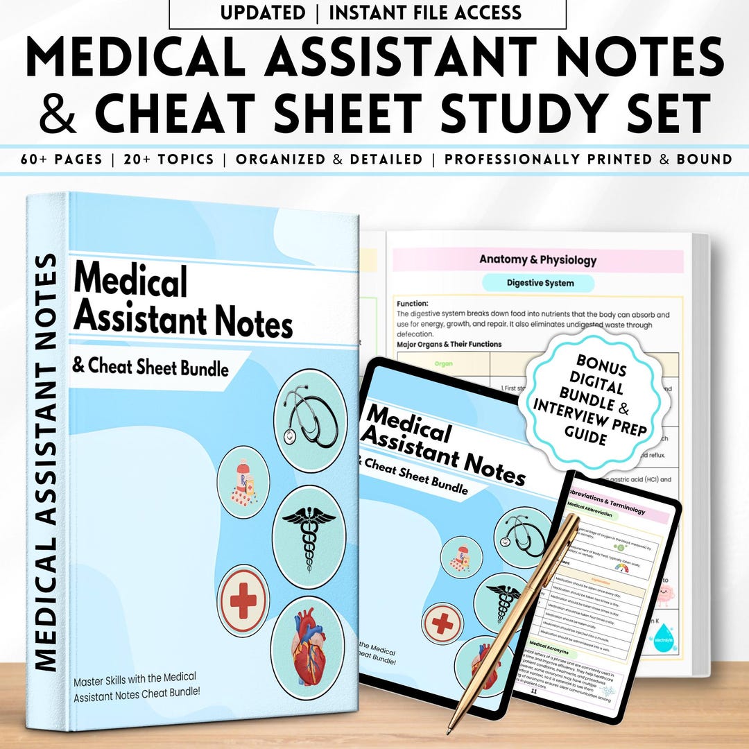 Medical Assistant Book | Study Notes & Cheat Sheets | Nursing and ...