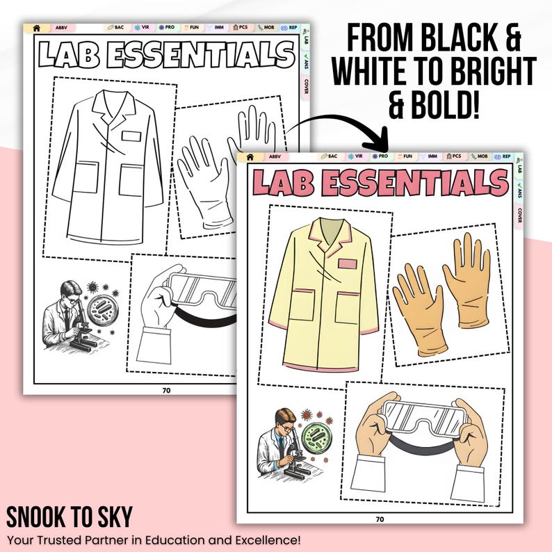 Microbiology Coloring Book | Nursing Student Printable | Bacteria ...