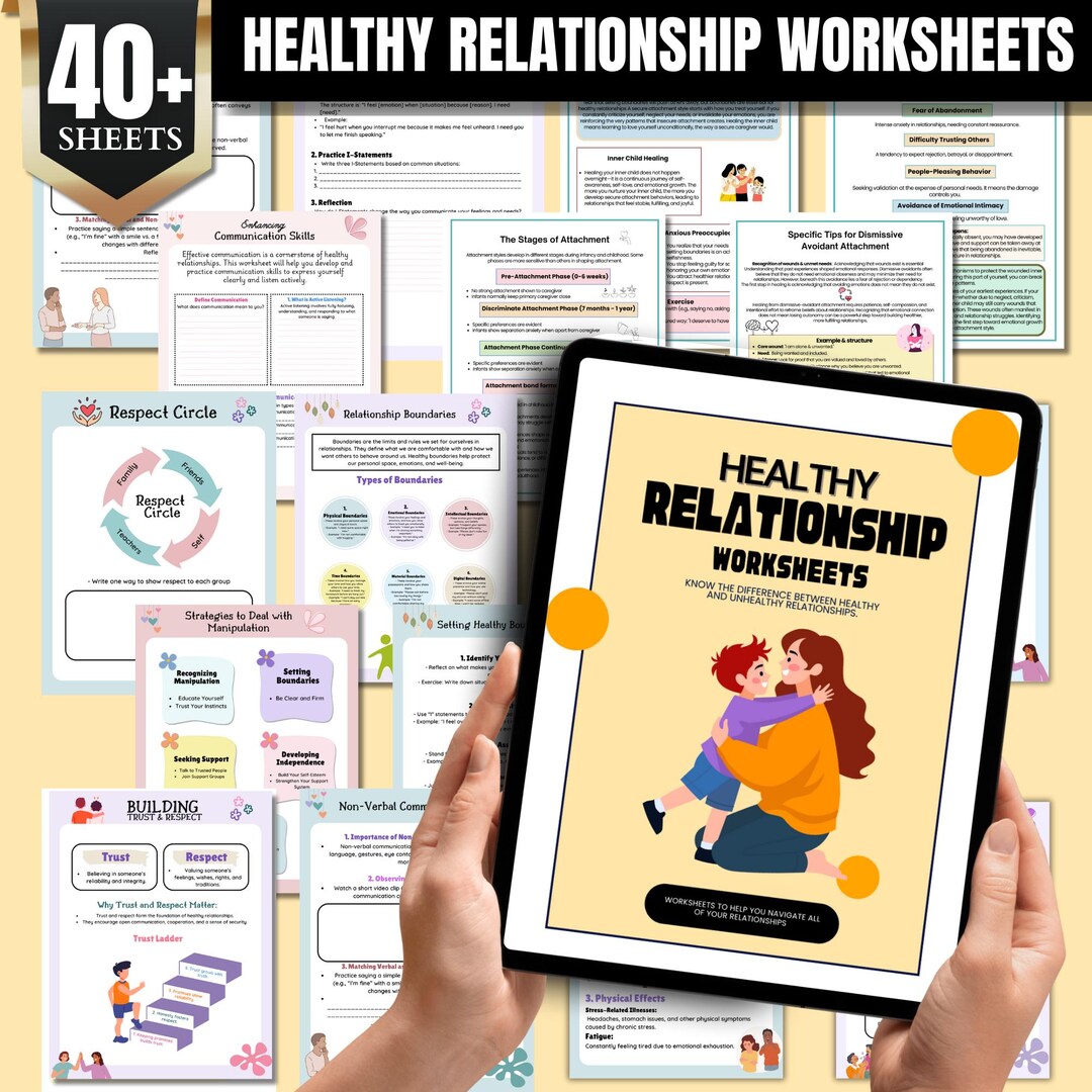 Healthy Realationship Worksheets, Premarital Counseling, Relationship ...