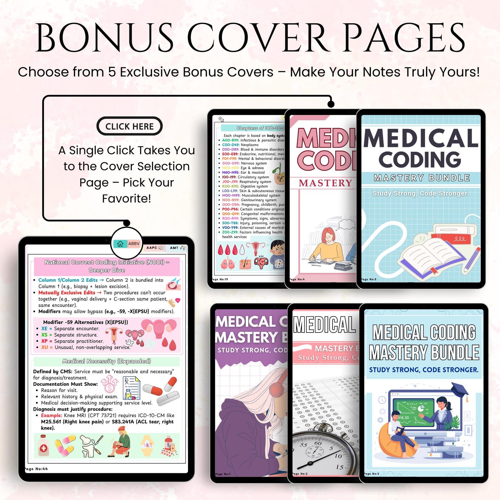 Medical Coding Study Guide Bundle, ICD-10 & CPT Reference Sheets ...