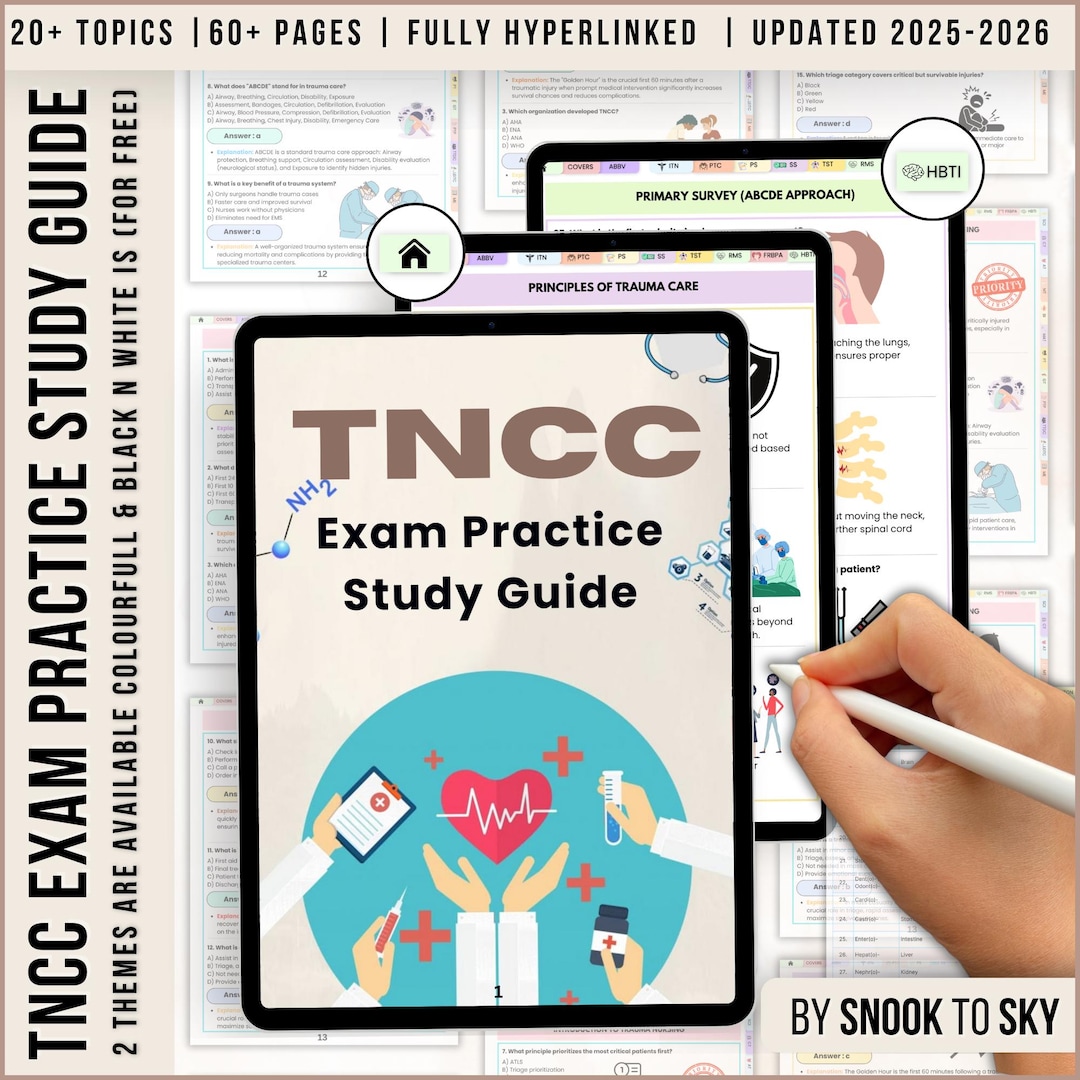 TNCC Trauma Nursing Core Course Exam Questions | Updated 2025-26 ...