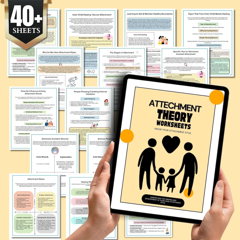 Attachment Styles Therapy Bundle, Mental Health Tool, Trauma Recovery ...