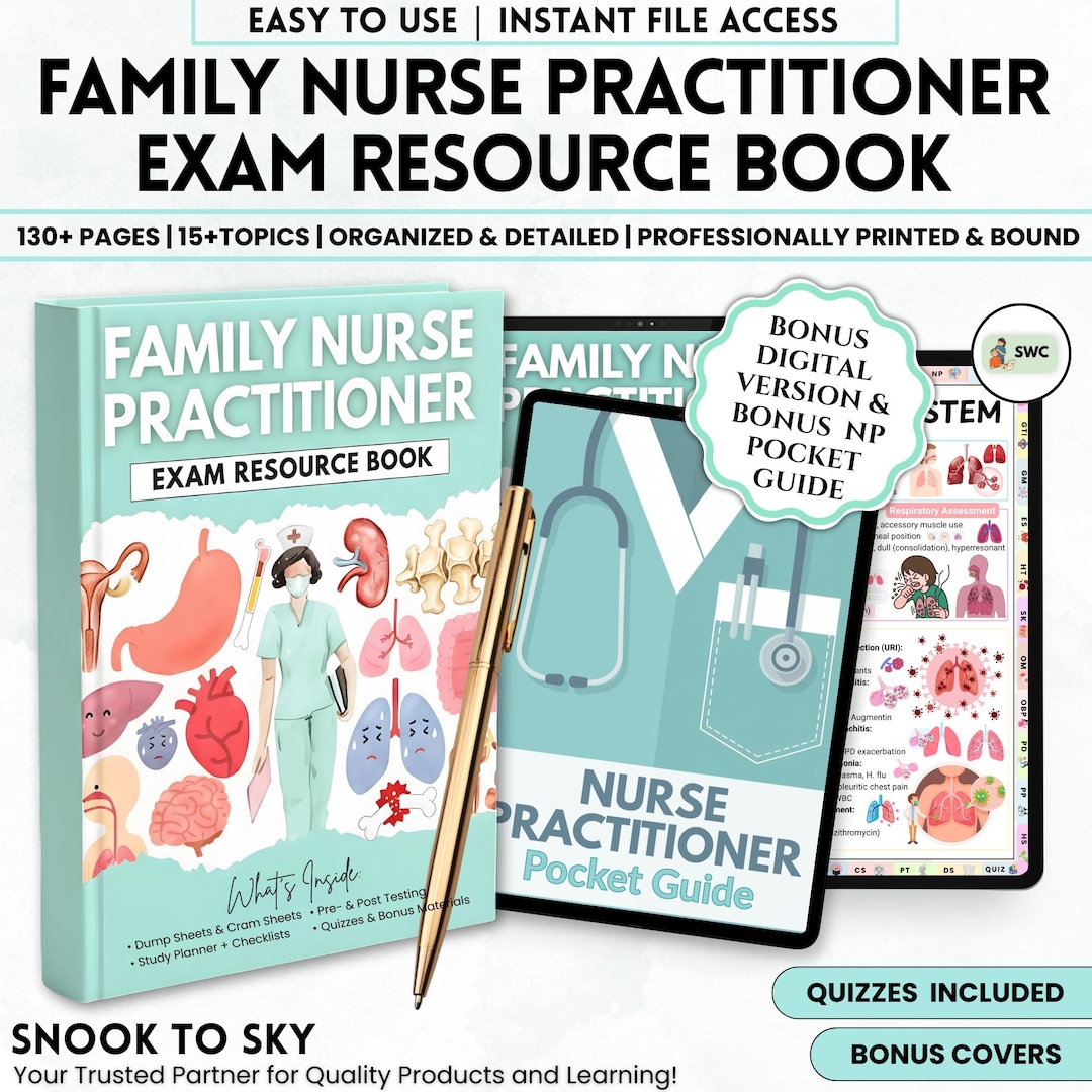 Family Nurse Practitioner Study Guide Book | Nursing Student Resource ...