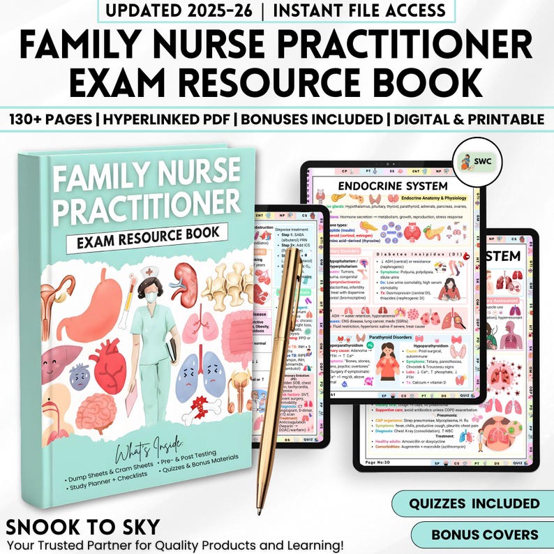 Family Nurse Practitioner Study Guide, Advance FNP Exam , 130+ Pages ...