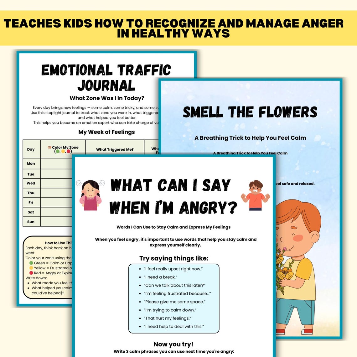 Taming My Anger Monster Workbook: Kids' Anger Management Tools ...