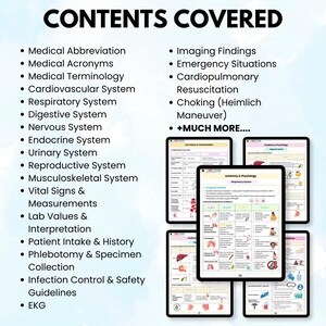 Medical Assistant Notes & Cheat sheet bundle, Hyperlinked, Bonus ...